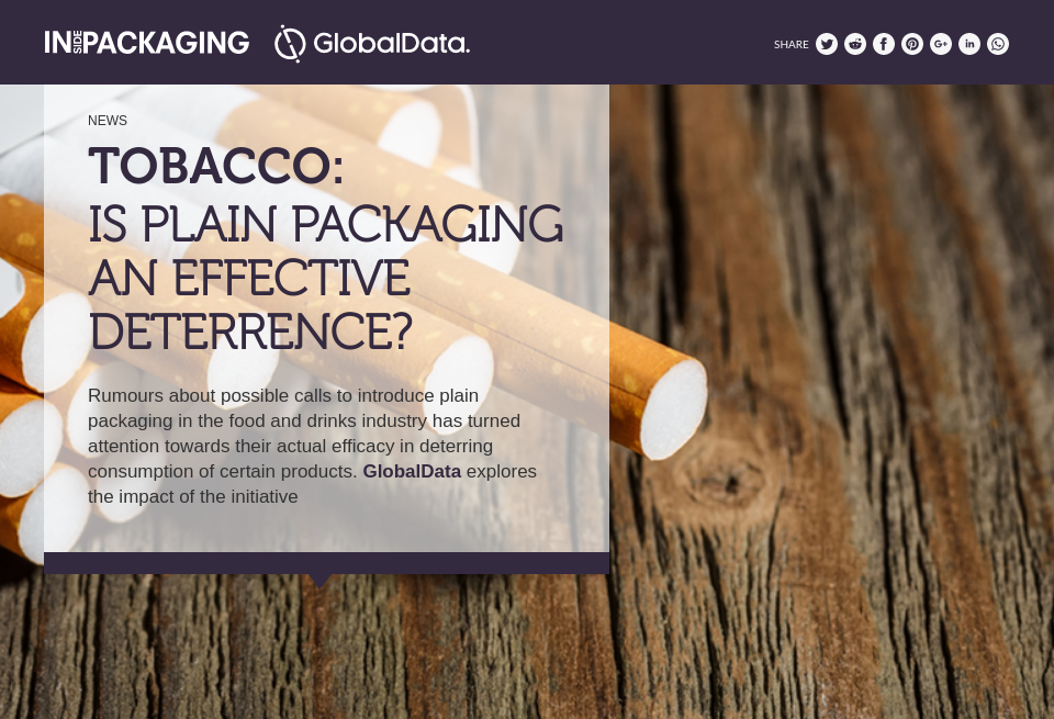 Tobacco: is plain packaging an effective deterrence? - Inside Packaging ...
